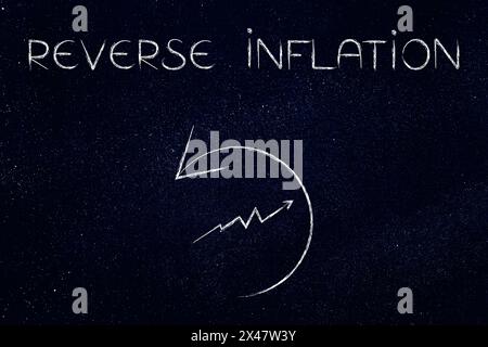 reverse Inflation and fix the cost of living conceptual image, shopping ...