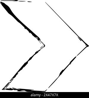 Arrow symbol icon, grunge texture vector element direction symbol ...