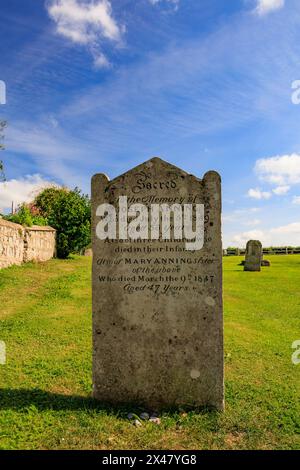 The grave of fossil hunter Mary Anning (and her brother) outside the ...