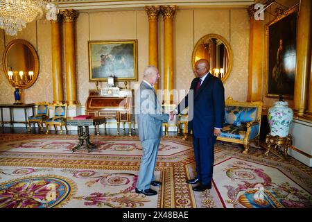 King Charles III during an audience with President of Guyana Dr Mohamed ...