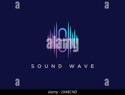 Minimalist Letter O Sound Wave vector logo. Modern Sound Wave logo. O ...