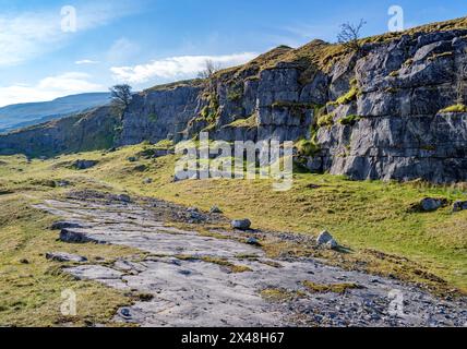 Remnants of the limestone quarrying industry producing quicklime at ...