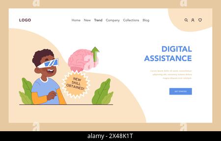 Neurodiversity web banner or landing page. Cognitive development ...