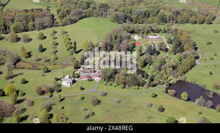 aerial view of Henbury Hall including the famouse Palladian style ...