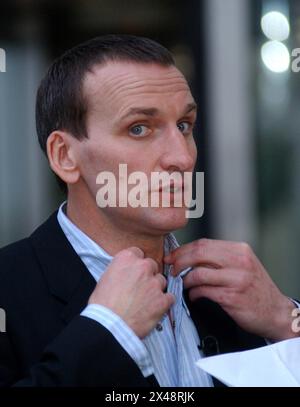 Dr Who actor Christopher Ecclestone arrives for the wrap party at St ...