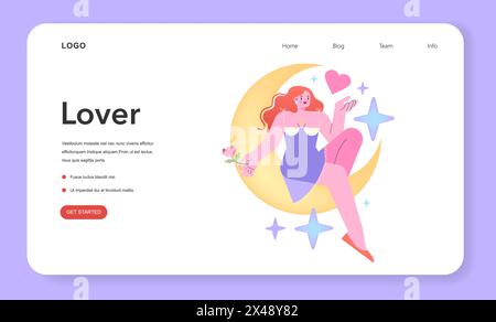 Lover Archetype illustration. A romantic figure holding a heart ...