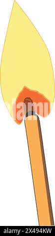 burnt burning match cartoon vector illustration Stock Vector Image ...