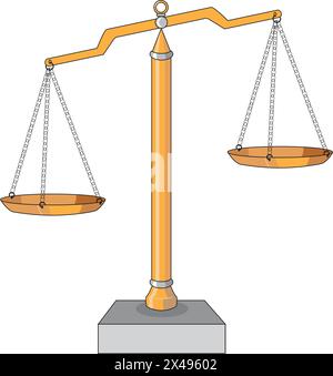 judge weigh scales cartoon vector illustration Stock Vector Image & Art ...
