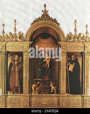 Madonna and Child with Saints Peter and Mark and Three Venetian ...