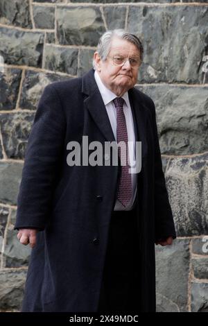Former BBC Ireland correspondent Denis Murray attends the funeral of ...