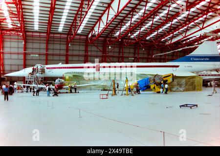 The first pre-production Concorde, 01, at Filton. The aircraft is ...