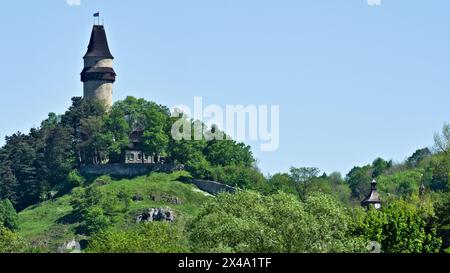 City of Stramberk and castle Stramberska truba, Czech Republic Stock ...