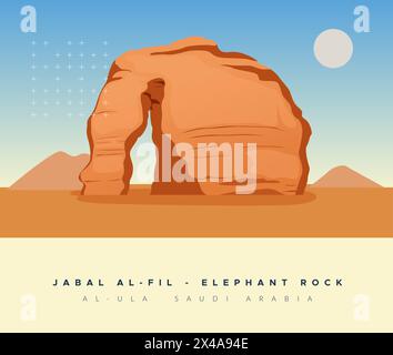 Jabal Al-Fil - Elephant Rock in Al-Ula, Saudi Arabia - Stock ...