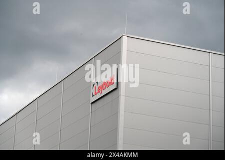 Logo, Schriftzug der Firma Leybold Vacuum die zum schwedischen ...