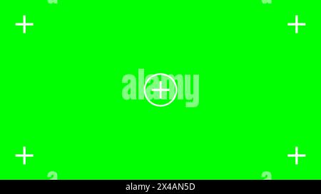 Green screen template with tracking marks. Chromakey technique. Studio ...