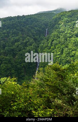 Sankainotaki, Sankai Falls, Three tiered waterfall, Mount Zao, Zao echo ...