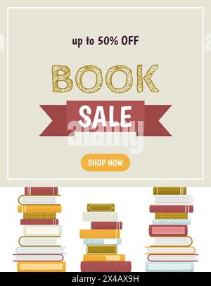 Book fair poster for advertising. banner for book fair in modern bold ...