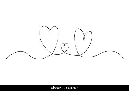 Minimalist Continuous Line Drawing of a Couple Standing Together Stock ...
