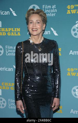 Sharon Stone attends the 49th Chaplin Award Honoring Jeff Bridges at ...