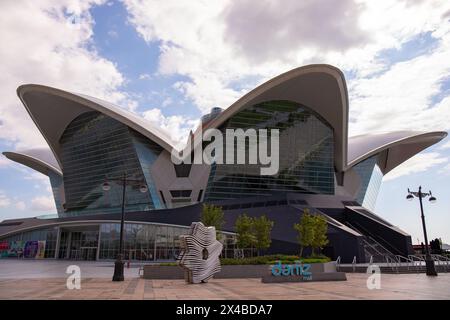 Shopping center Deniz mall on the Baku Boulevard, Azerbaijan Stock ...