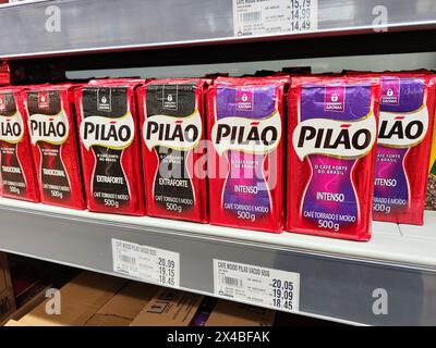 Pilao brand coffee is seen being sold on the shelf of a supermarket in ...