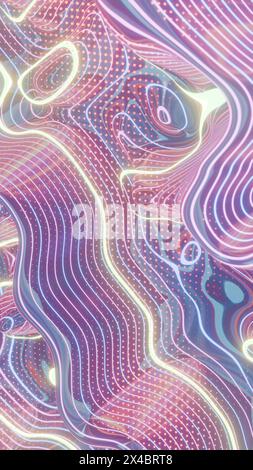 Neon Topography: A Luminous Journey Through Abstract Terrain Stock ...