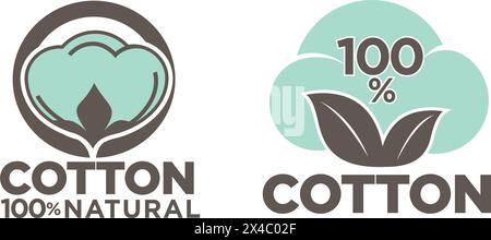 Organic Cotton Logos Collection vector Stock Vector Image & Art - Alamy