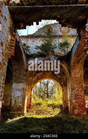 Inside view of black high end custom colorful illuminated bright ...