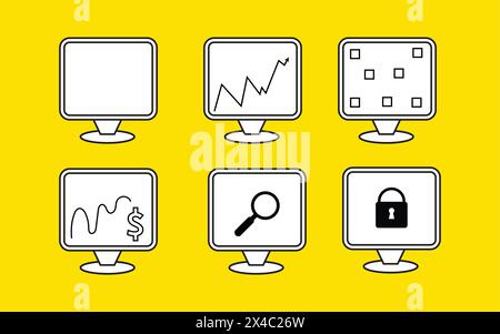 MINIATURES COMPUTER ICONS Stock Vector Image & Art - Alamy