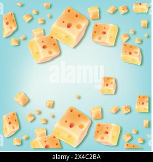 realistic cheese pyramid vector illustration Stock Vector Image & Art ...