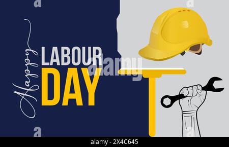 International Workers Day safe and healthy working vector illustration ...