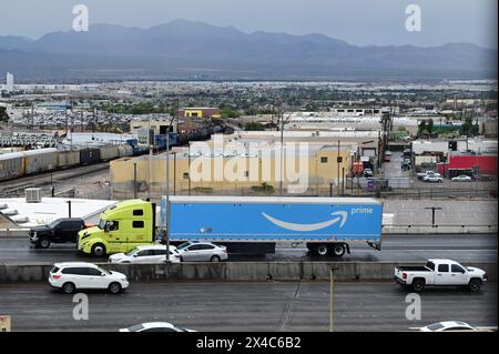 Traffic on the Interstate 515 in Las Vegas Stock Photo - Alamy