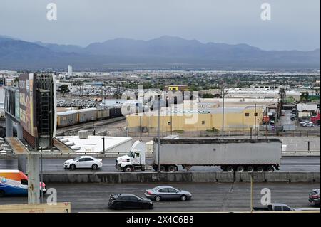 Traffic on the Interstate 515 in Las Vegas Stock Photo - Alamy