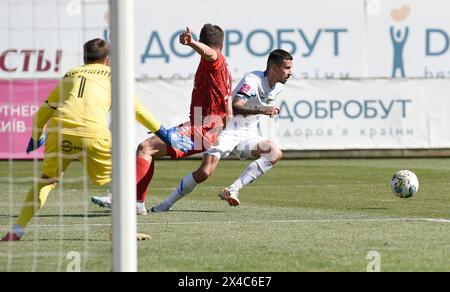 KYIV, UKRAINE - MAY 5, 2024 - Midfielder Vitalii Buialskii (C) of FC ...
