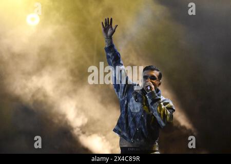 Geolier during the May Day Concert at the Circus Maximus 2024, 1 May ...