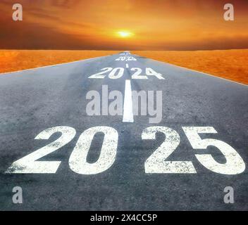 Future concept. Future ahead written on road Stock Photo - Alamy