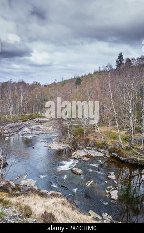 The River Droma which feeds the Falls of Measach at the scottish ...