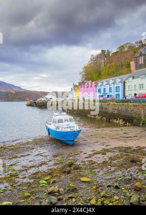 The colourful buildings in Portree Harbour on the eastern side of the ...