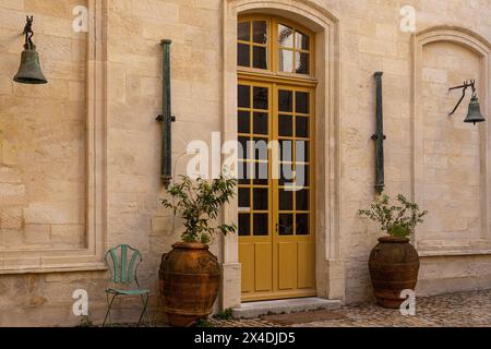 Detail of the courtyard of the College du Roure in Viviers, once the ...