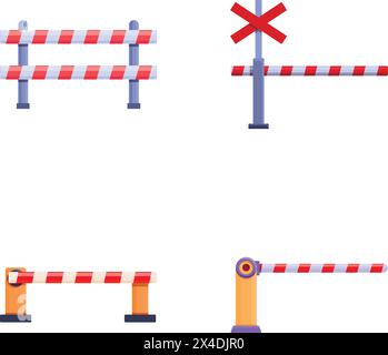 Open railroad crossing sign on transparent background,vector ...
