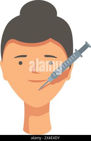Vial procedure face icon cartoon vector. Drug inject. Cure healthcare ...