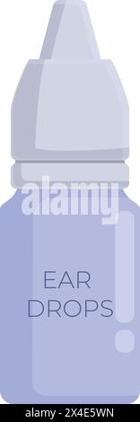 Ear drops bottle icon cartoon vector. Clinical liquid. Medicament ...