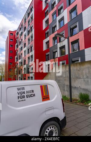 Student residence of the Studierendenwerk Essen-Duisburg in Essen, over ...