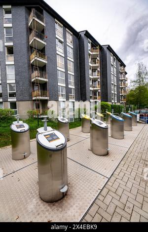 Underground waste disposal system, waste columns for different types of ...
