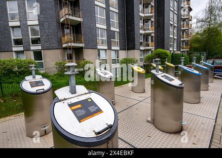 Underground waste disposal system, waste columns for different types of ...