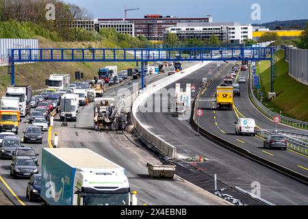 A448 freeway, city freeway, crossover Bochum, expansion of the ...