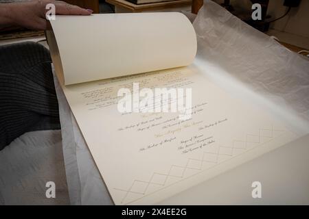 The Coronation Scroll of King Charles III at Shepherds Bookbinders ...