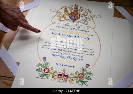 The frontispiece created by heraldic artist Timothy Noad, of the ...