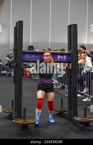 Australian Strongwoman Heidi Ellen is seen in action at 2024 Oceania ...