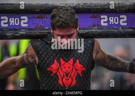 Strongman Luke Keiger is seen performing a Yoke walk at 2024 Oceania ...